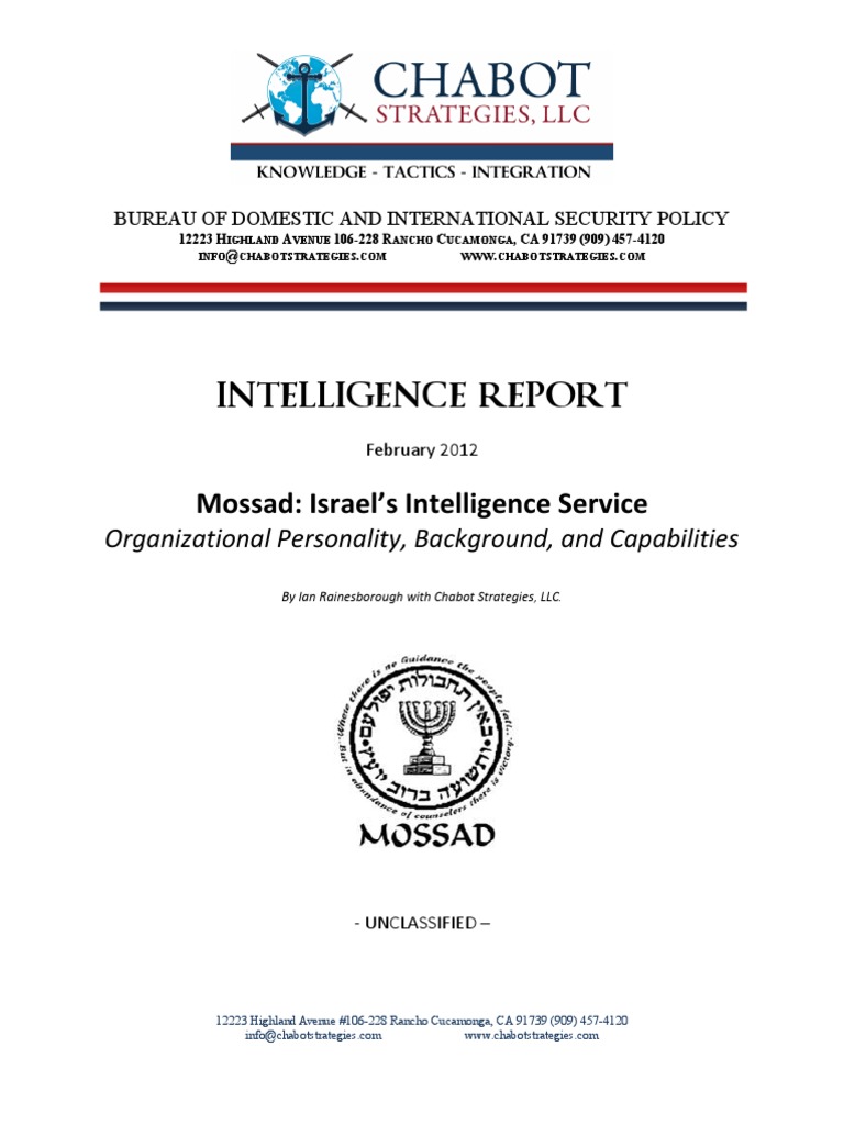 Mossad Intelligence Report - February 2012 | PDF | Mossad | Mandatory ...