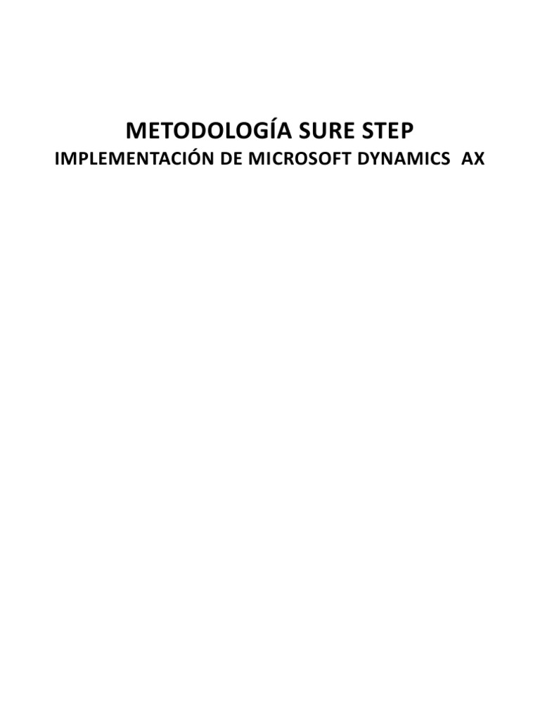 Metodología Sure Step. | PDF | Microsoft | Software