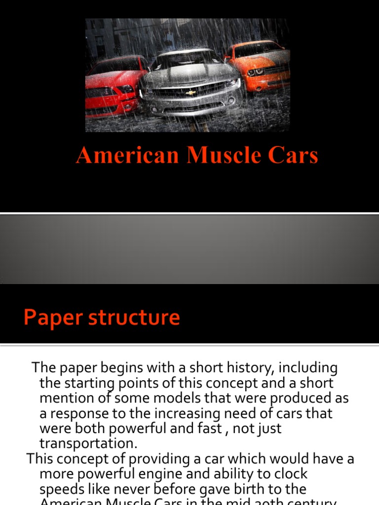 American Muscle Cars Atestat | PDF | V8 Engine | Motor Vehicle ...