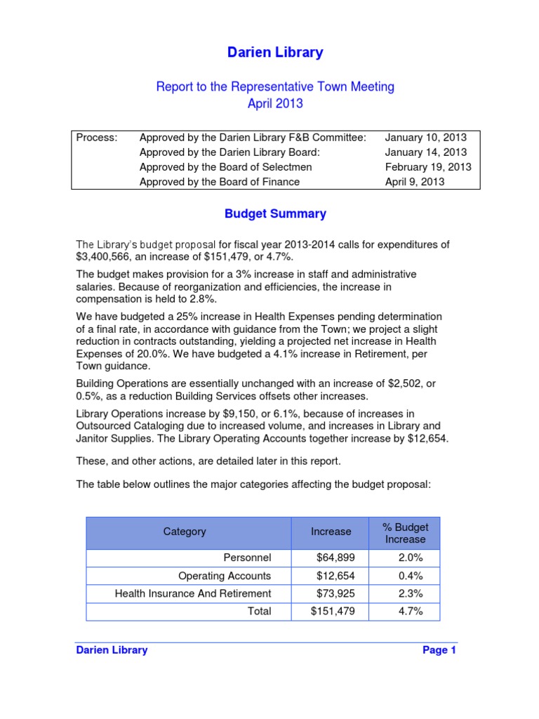 2013 Library Budget | Download Free PDF | Libraries | Outsourcing