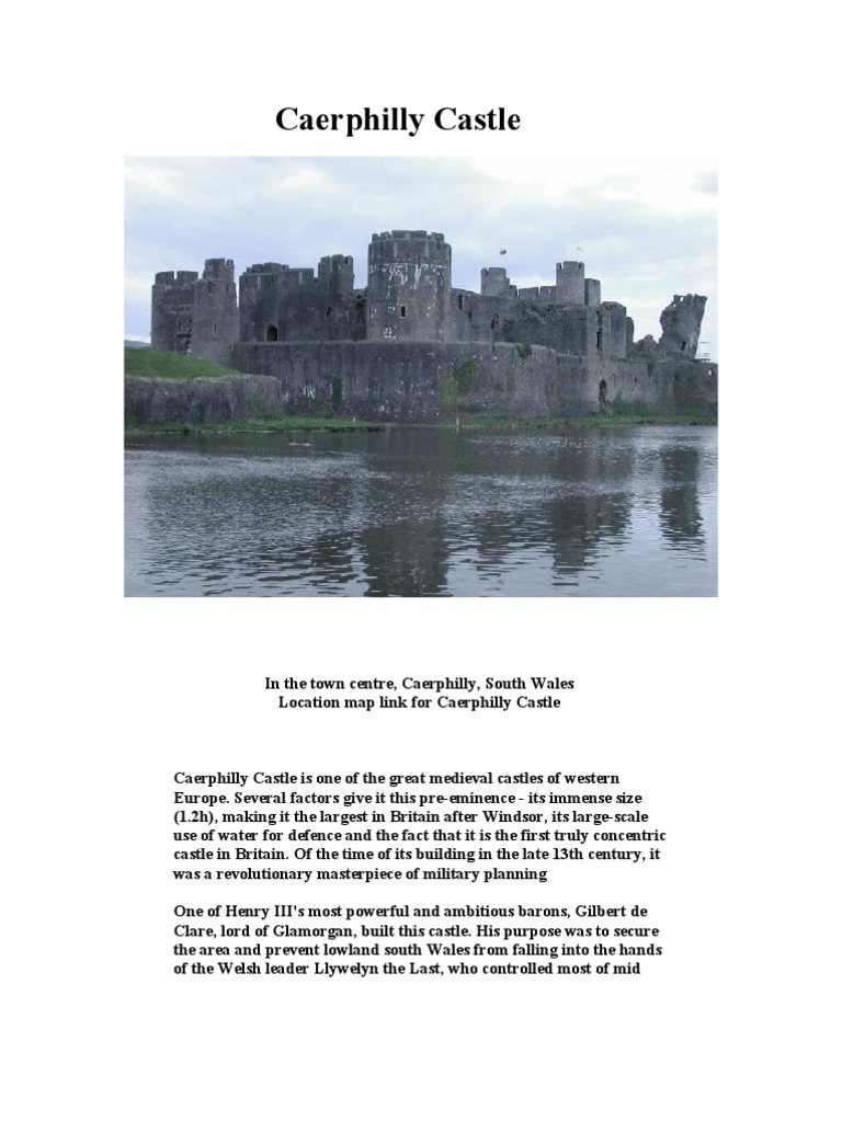 0caerphilly Castle | PDF | Castle | Architectural Elements
