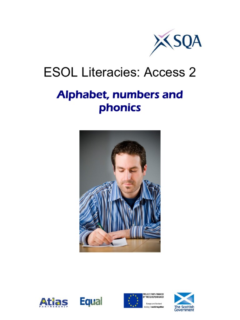 ESOL Literacies Access 2 Alphabet Numbers Phonics | PDF | Literacy ...
