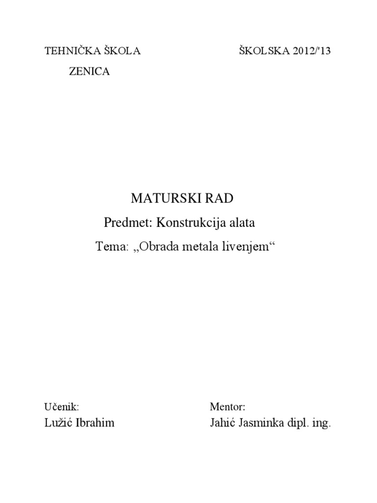 Livenje | PDF