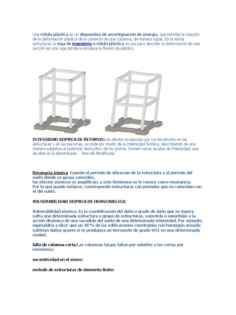 Rótula Plástica | PDF | Método de elementos finitos | Temblores