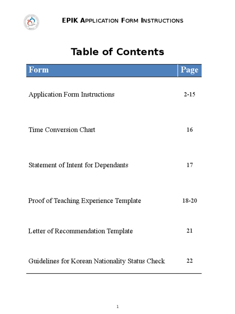 National EPIK Application Instructions | PDF | Teaching English As A Foreign Language | Academic ...