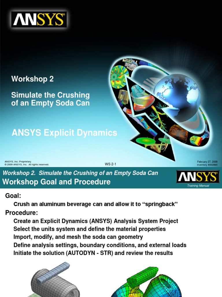 ANSYS Explicit Dynamics 120 Workshop 02 | PDF
