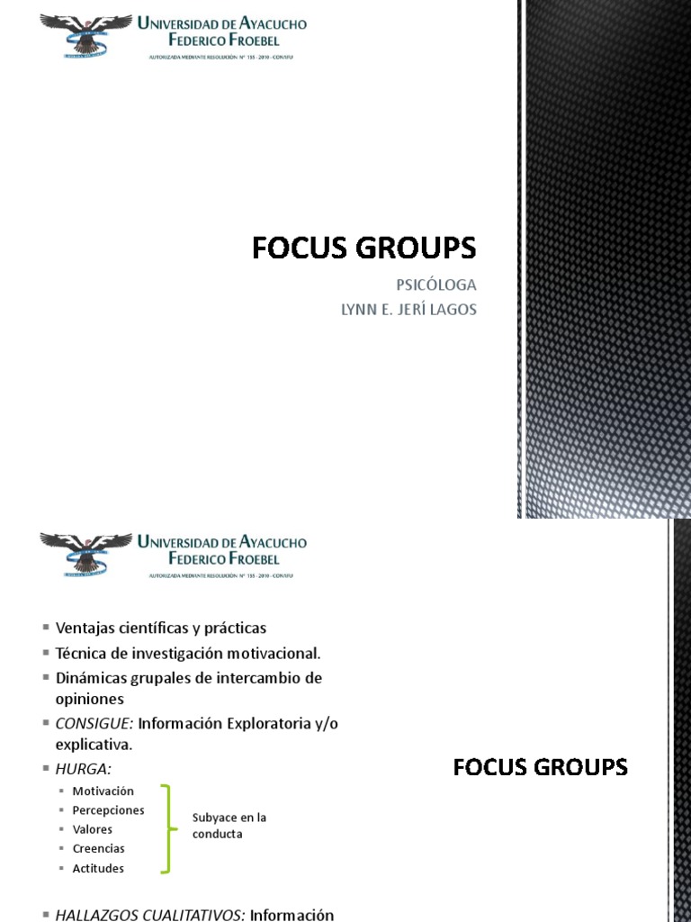 Investigacicón - Focus Groups | PDF | Grupo de enfoque | Planificación