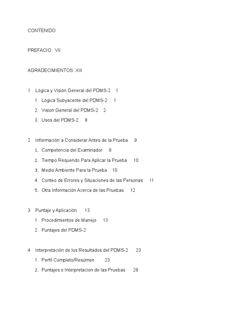Escalas Del Desarrollo Motor Peabody 2 (PDMS-2) | PDF
