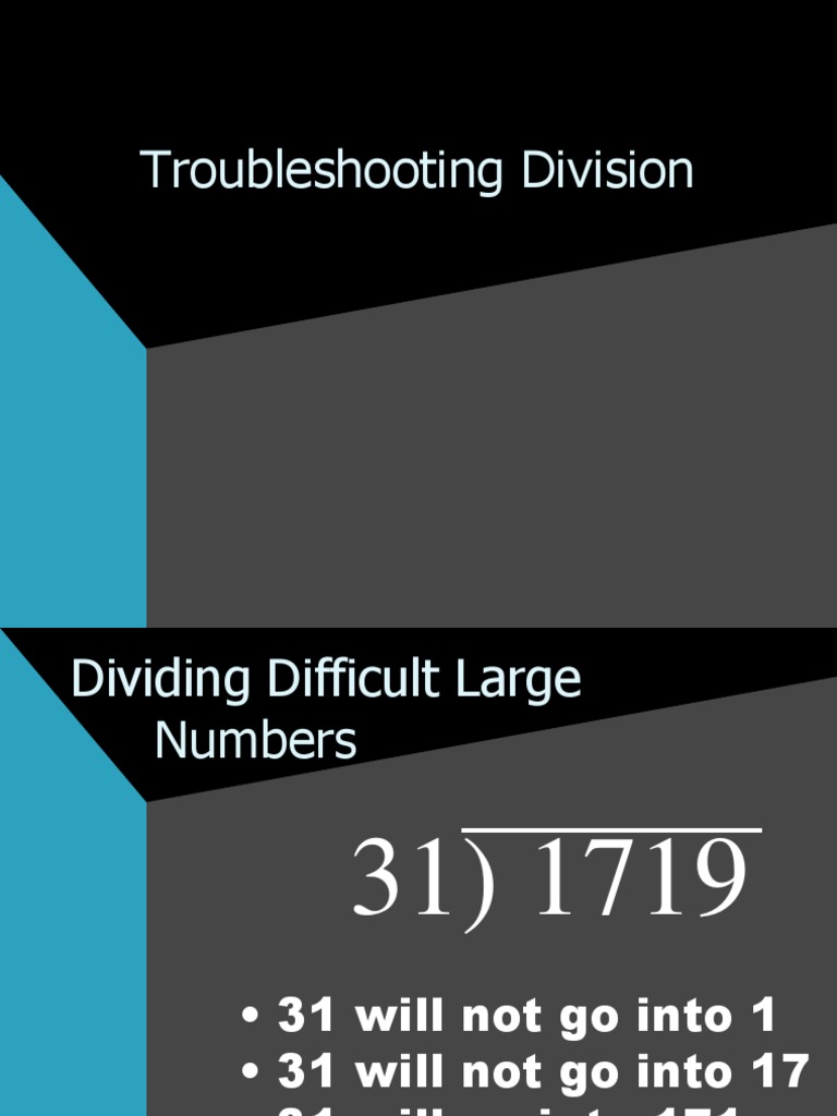 Division Trouble | PDF | Finance & Money Management | Teaching Methods ...