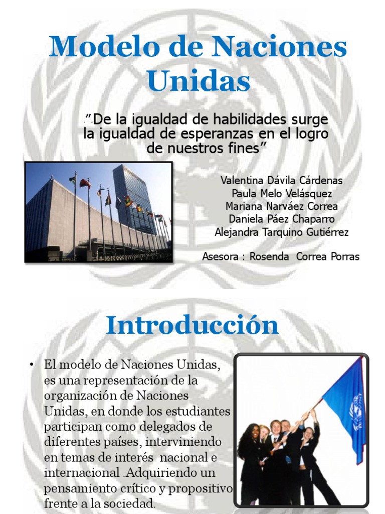 Proyecto Modelo de Naciones Unidas | PDF | Naciones Unidas | Relaciones ... Proyecto Modelo de Naciones Unidas | PDF | Naciones Unidas | Relaciones ...