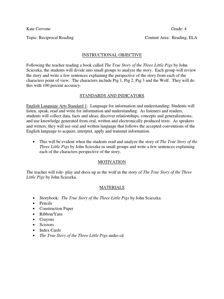Reciprocal Reading Strategies for Grade 4 | PDF | Reading Comprehension ...