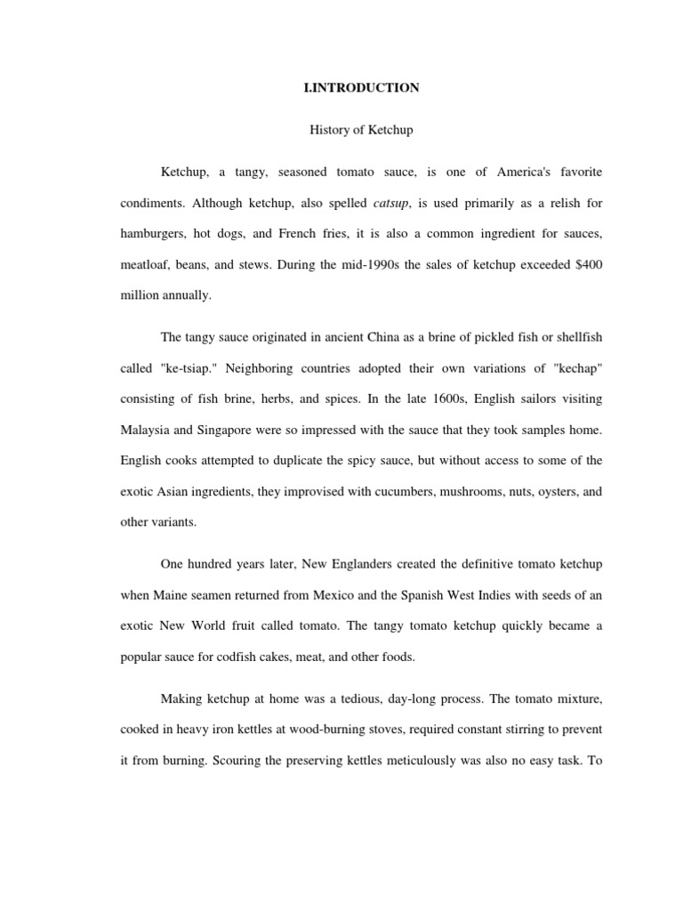 Ketchup Industry-Processing and Production | Ketchup | Tomato