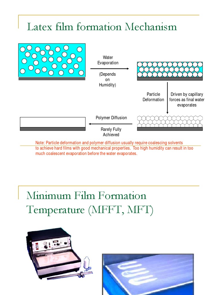 Latex Film Formation | PDF | Cross Link | Polymers