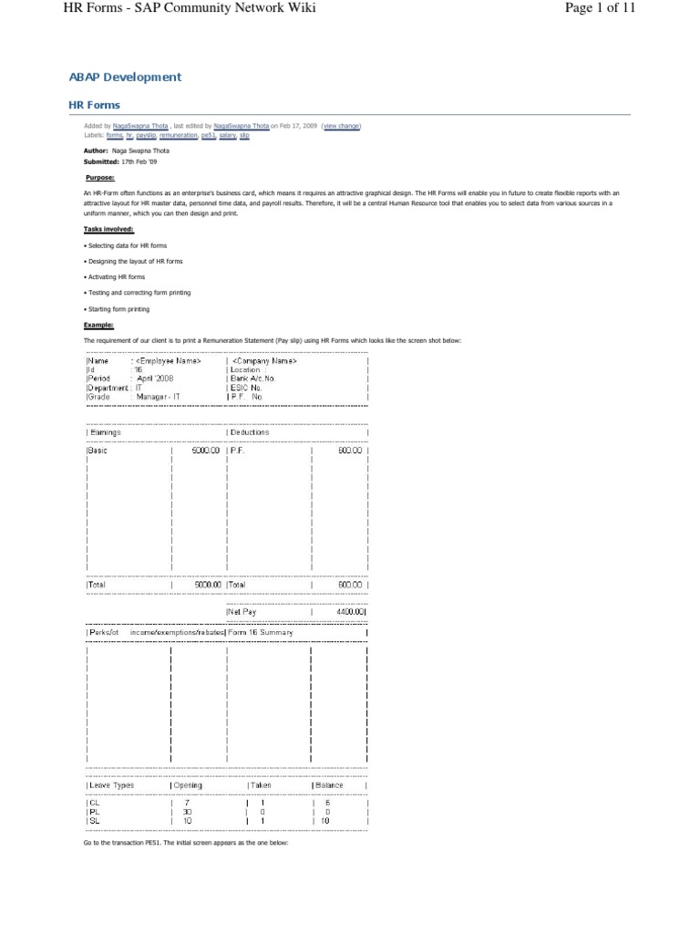 HCM HR Forms Full Manual | PDF | Wiki | Portable Document Format
