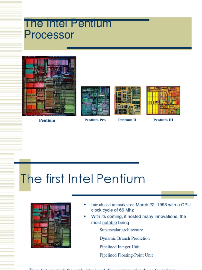 Intel Pentium Processor Architecture Overview | PDF | Central ...