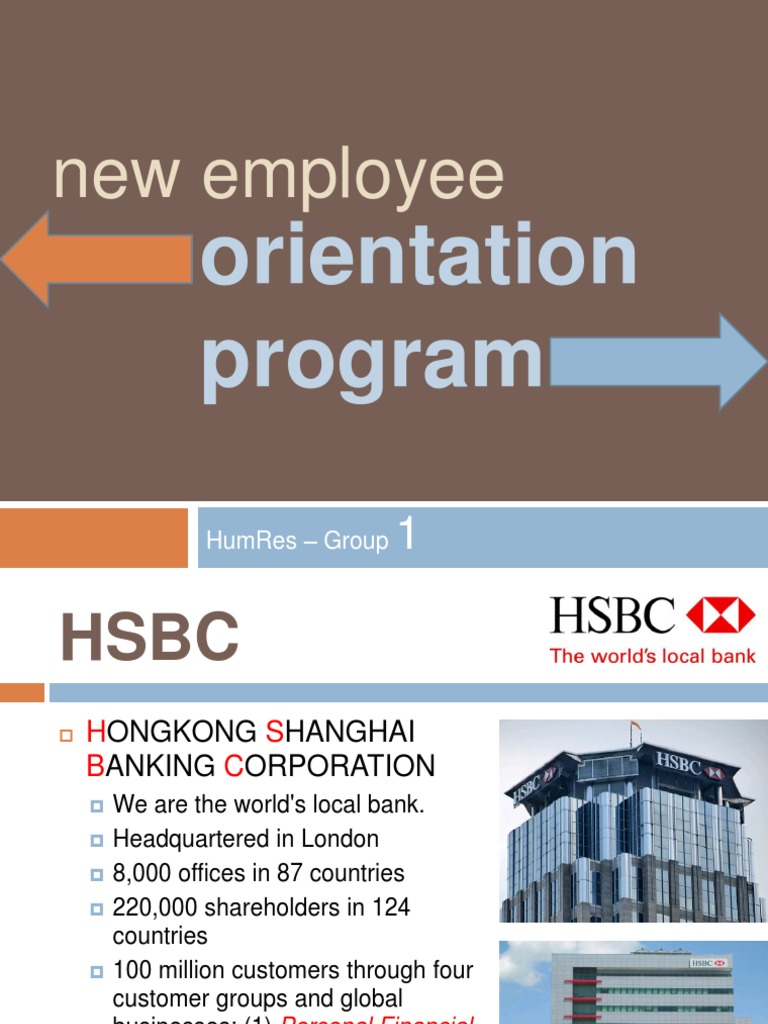 HSBC New Employee Orientation Guide | PDF | Hsbc | Socialization