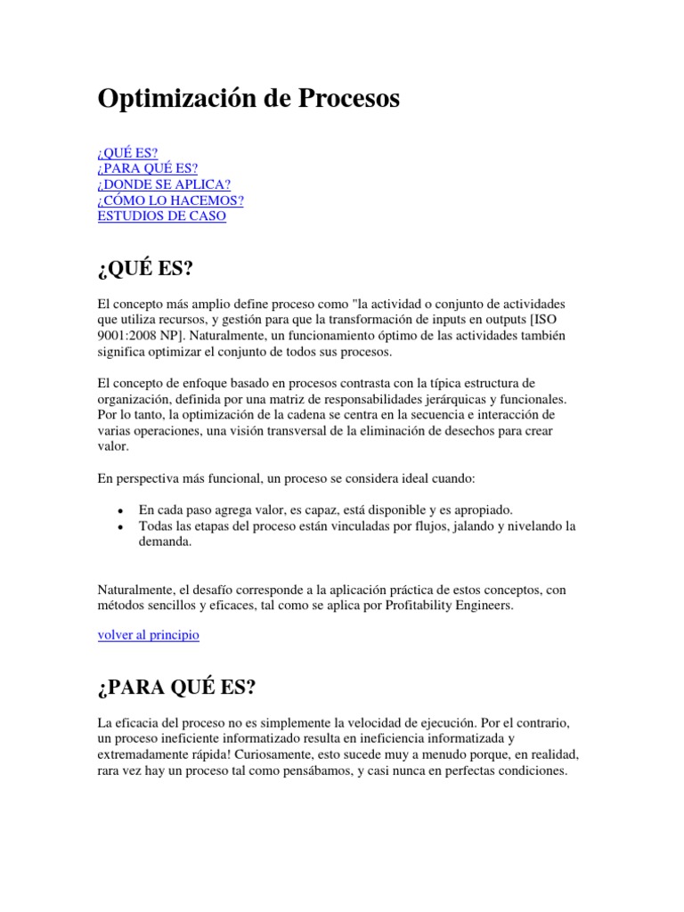 Optimización de Procesos | PDF | Optimización Matemática | Complejidad