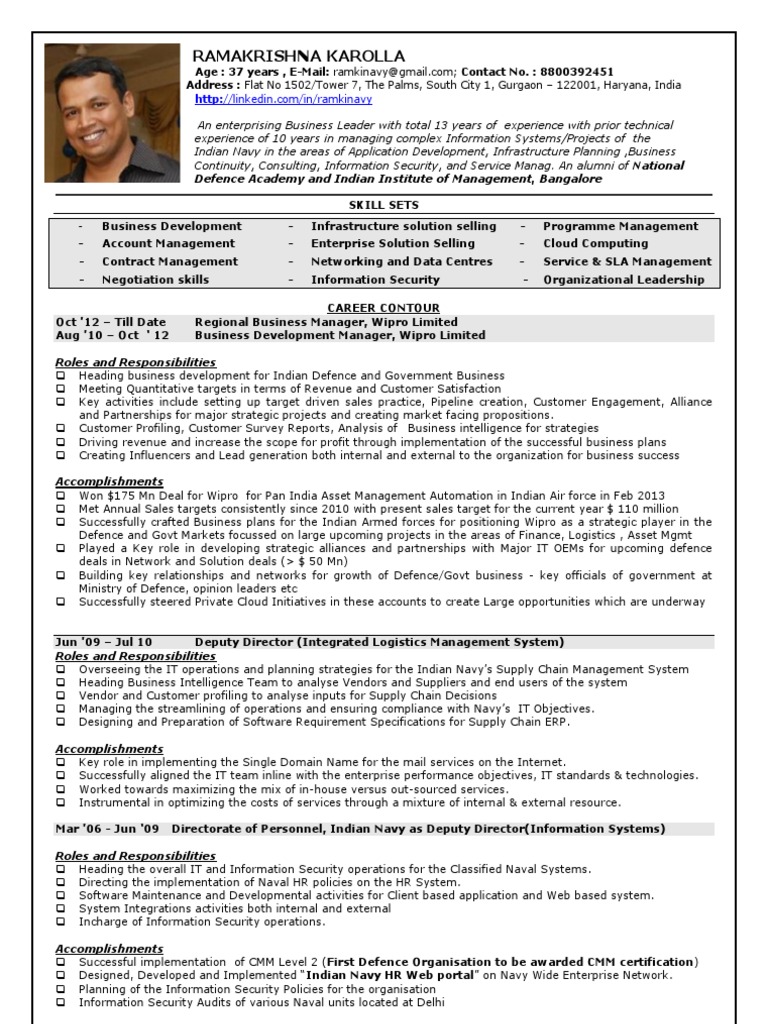 Ramakrishna Resume Feb13 | PDF | Business Development | Information Security