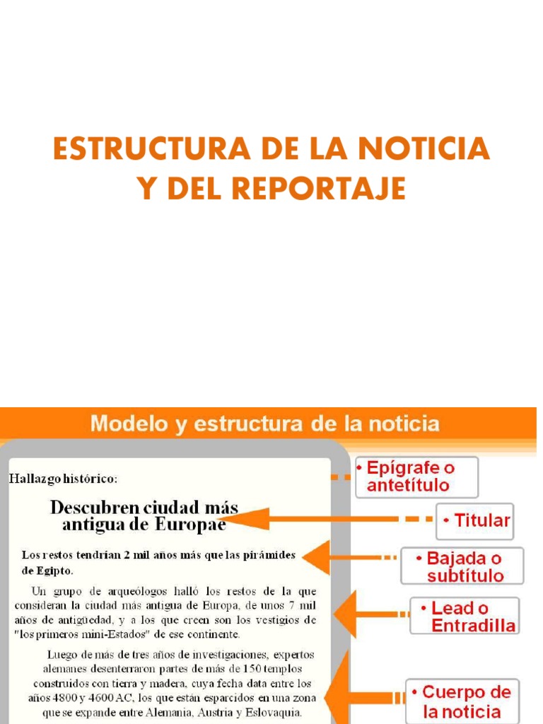 Partes de Noticia y Reportaje | PDF
