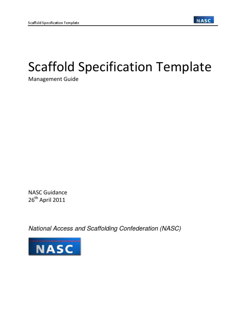 NASC | PDF | Scaffolding | Specification (Technical Standard)