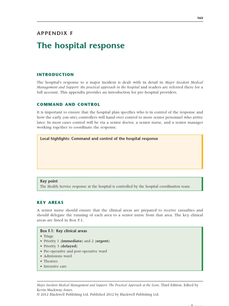 Key Response Areas PDF | PDF | Emergency Department | Surgery