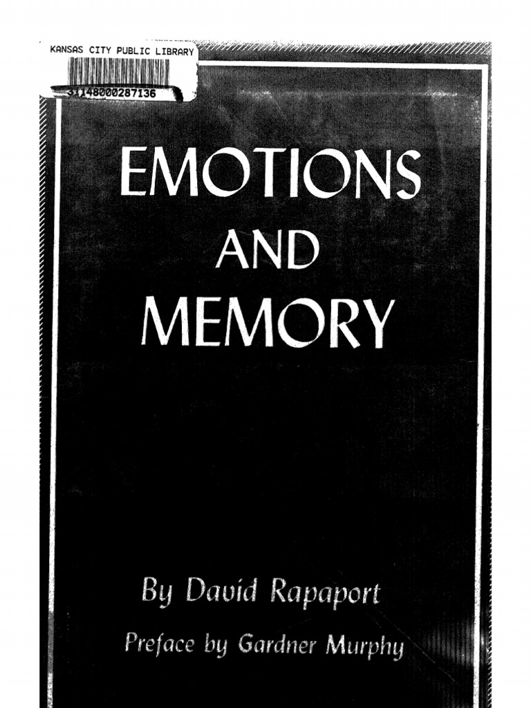 David Rapaport - Emotions and Memory | Download Free PDF | Emotions | Idea