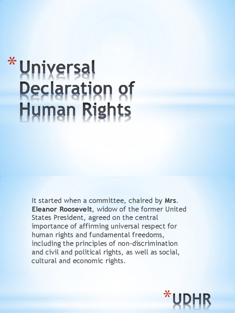UDHR | PDF | Human Rights | United Nations