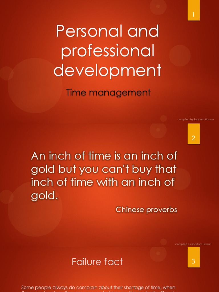 Personal and Professional Development Presentation. | PDF | Time ...