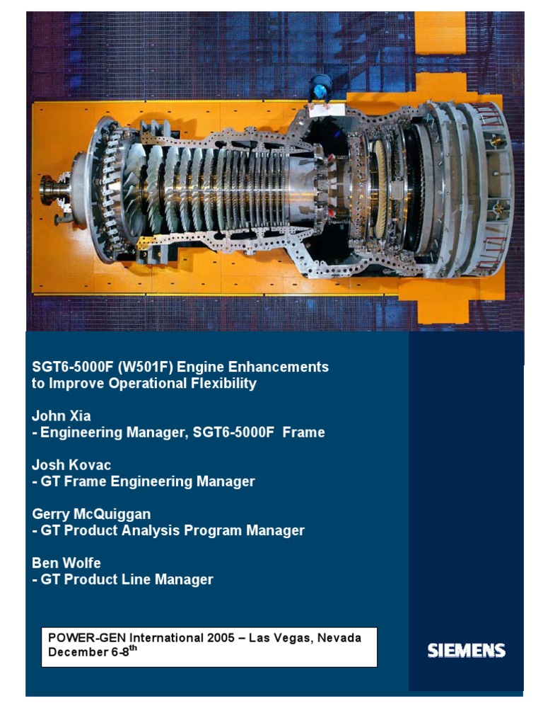 Siemens - SGT6-5000F (W501F) Engine Enhancements To Improve Op | PDF
