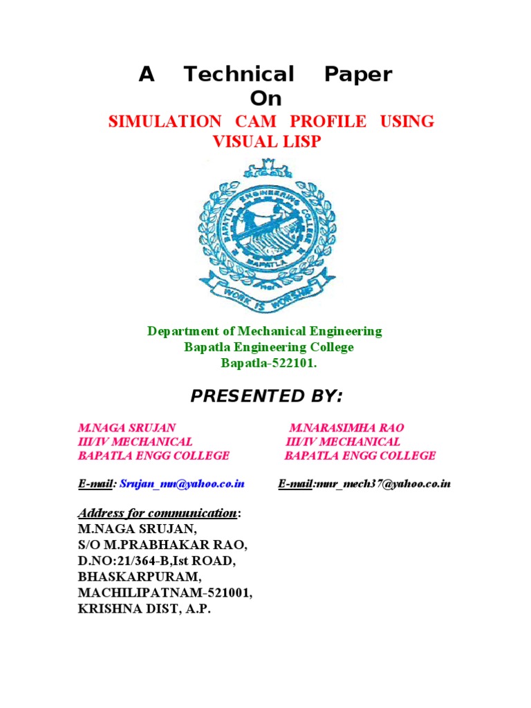 Cam | PDF | Computer Aided Design | Auto Cad