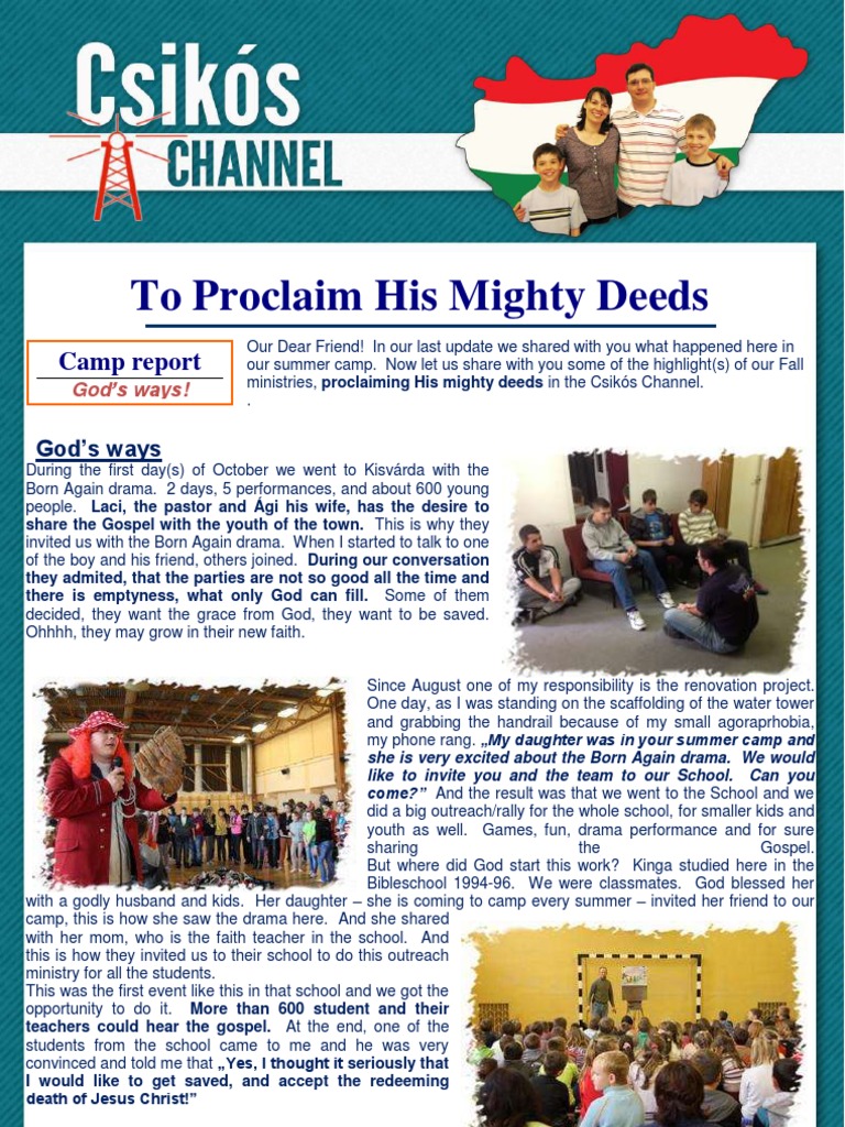Csikos Channel Fall 2012 | PDF | Prayer | The Gospel