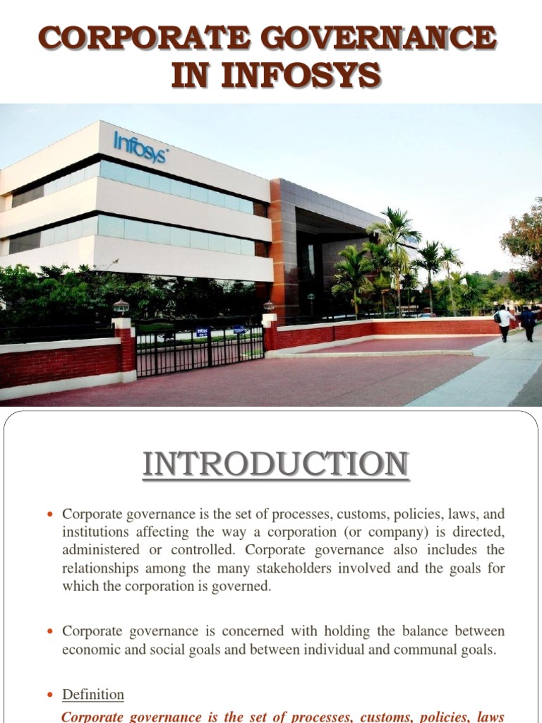 Infosys Corporate Governance Overview | PDF | Board Of Directors ...