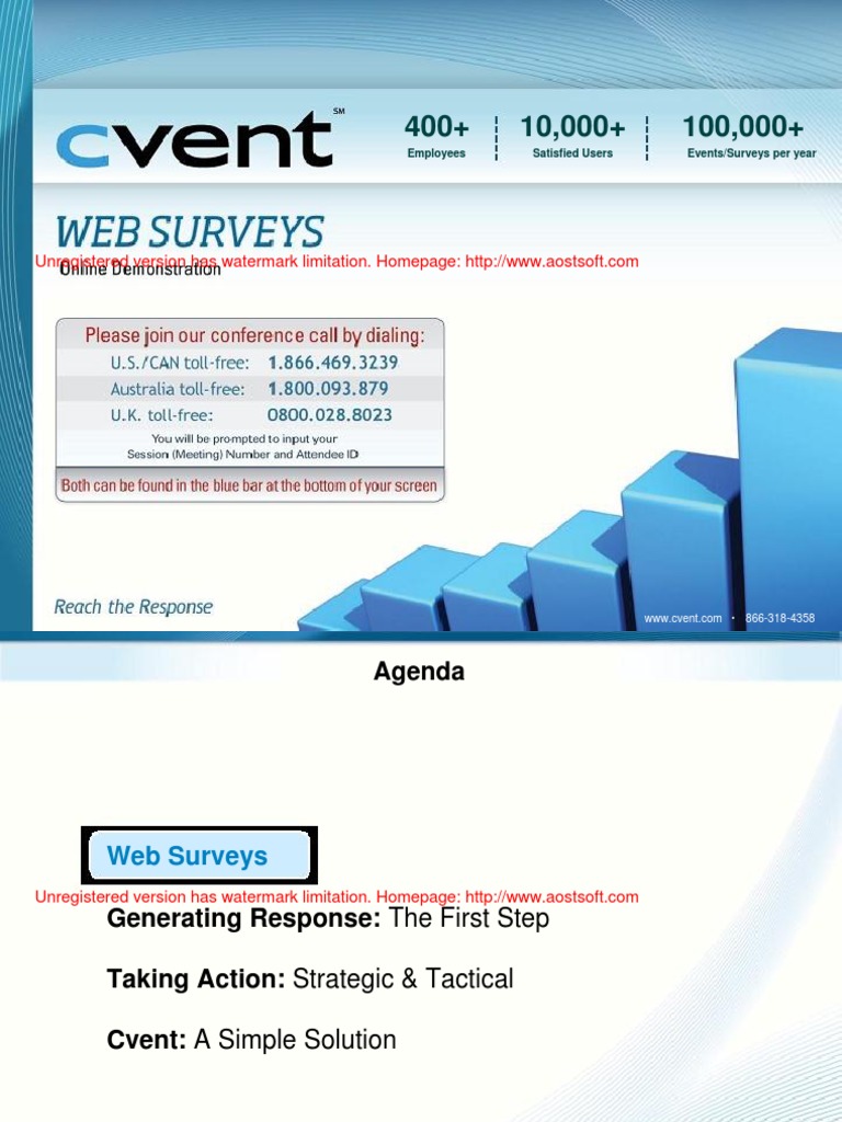 Cvent Operations and Survey Overview | PDF | World Wide Web | Internet & Web
