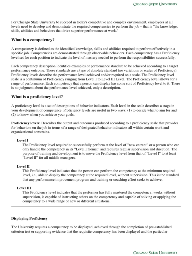 Website Competency Dictionary 1 | PDF | Competence (Human Resources ...
