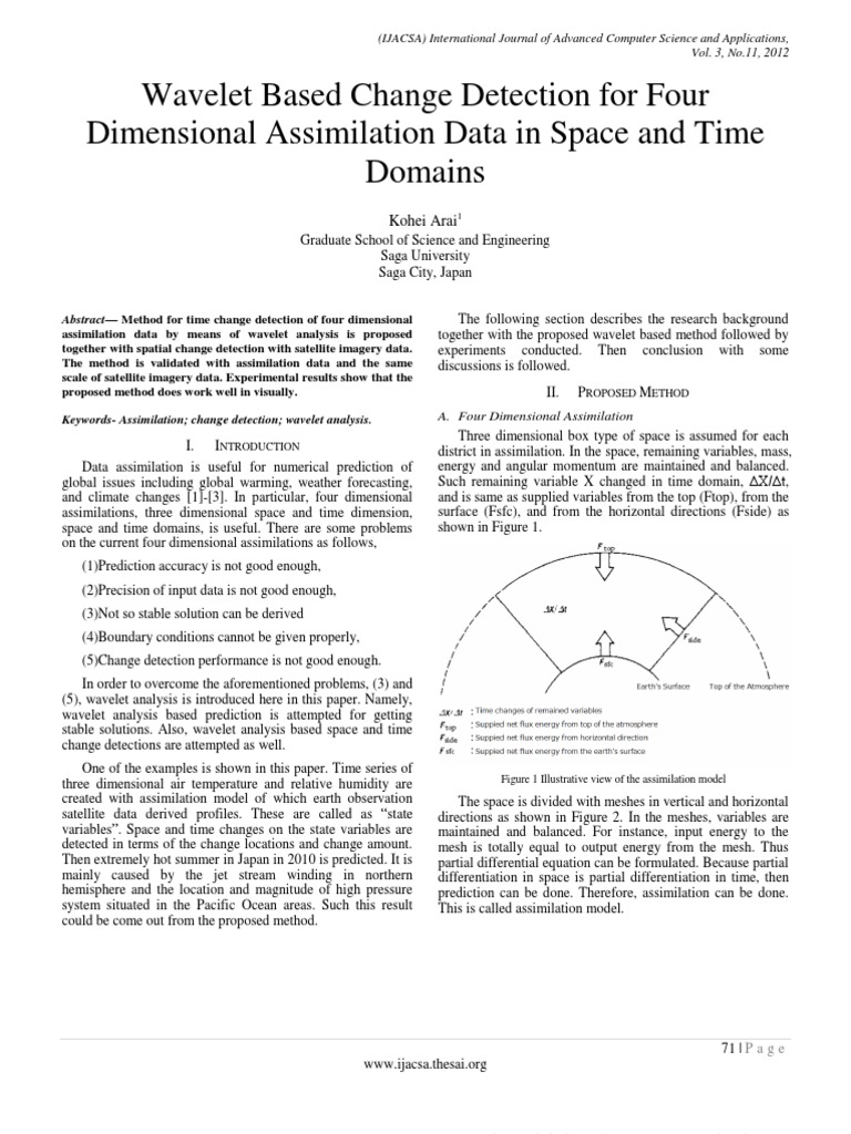 Paper 12-Wavelet Based Change Detection For Four Dimensional ...