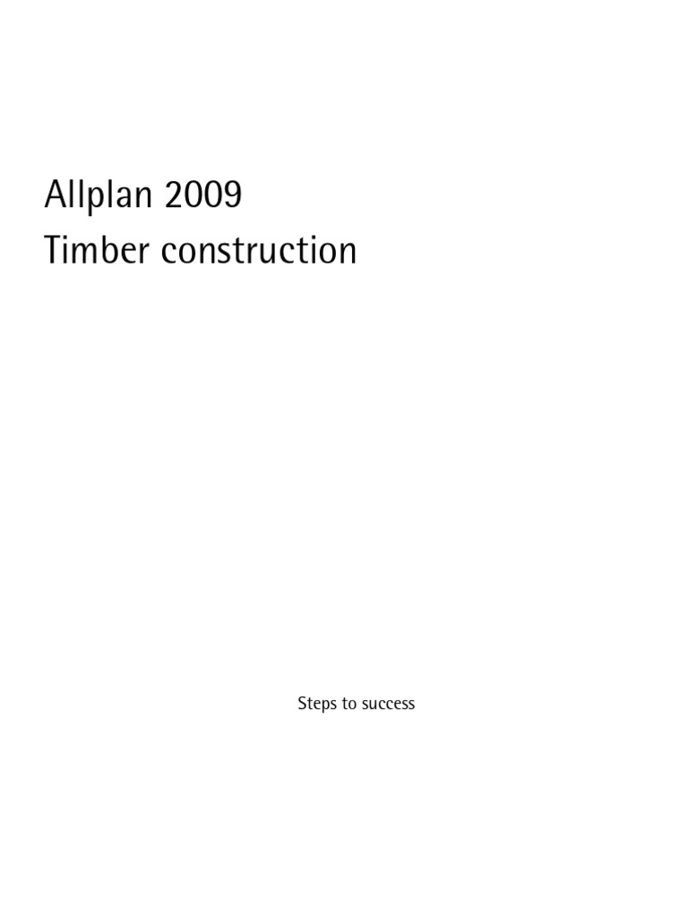Allplan 2009 Step by Step Timber Construction | PDF | Wall | Framing ...