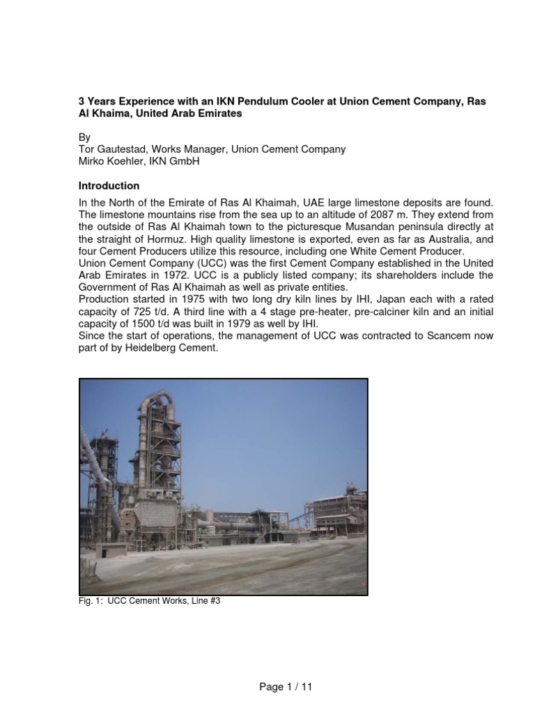 IKN Pendulum Cooler | PDF | Pump | Cement