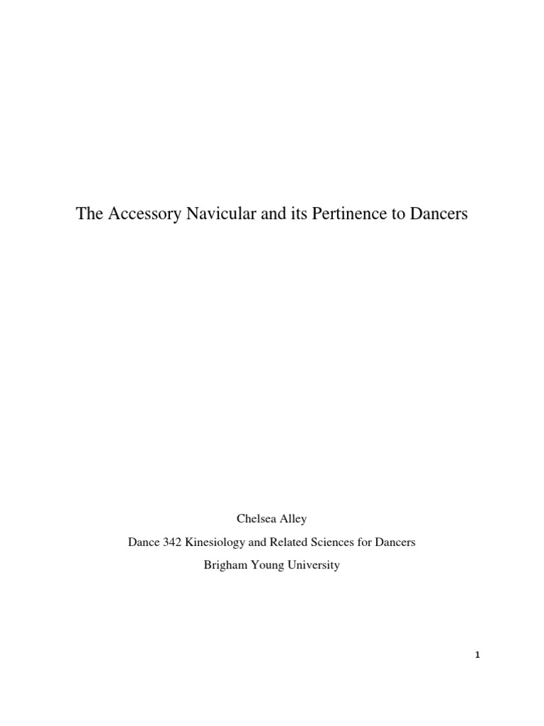 The Accessory Navicular and Its Pertinence To Dancers | PDF | Foot ...