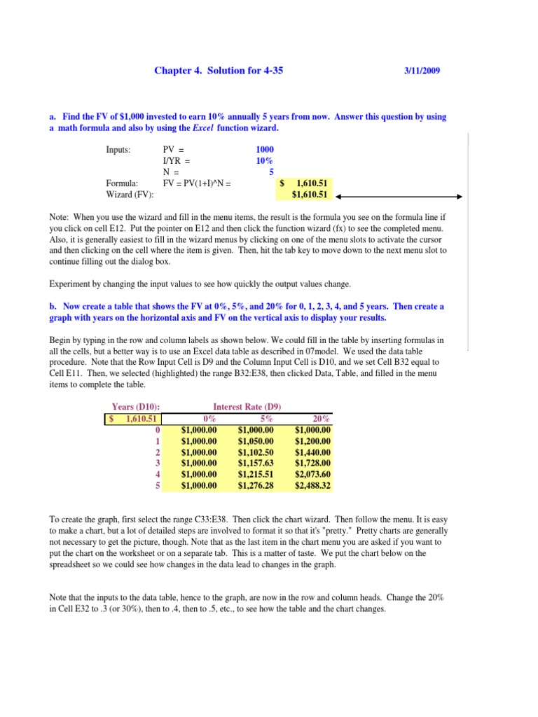 Chapter 4 - Build A Model Spreadsheet | PDF | Mortgage Loan | Interest
