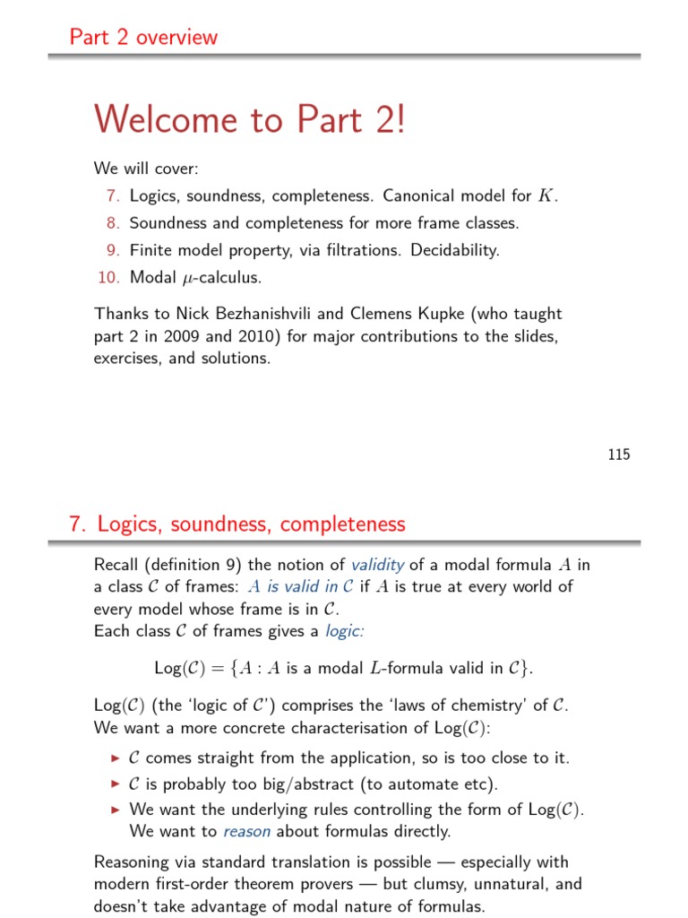 Canonical Model | PDF | Theorem | Logical Consequence
