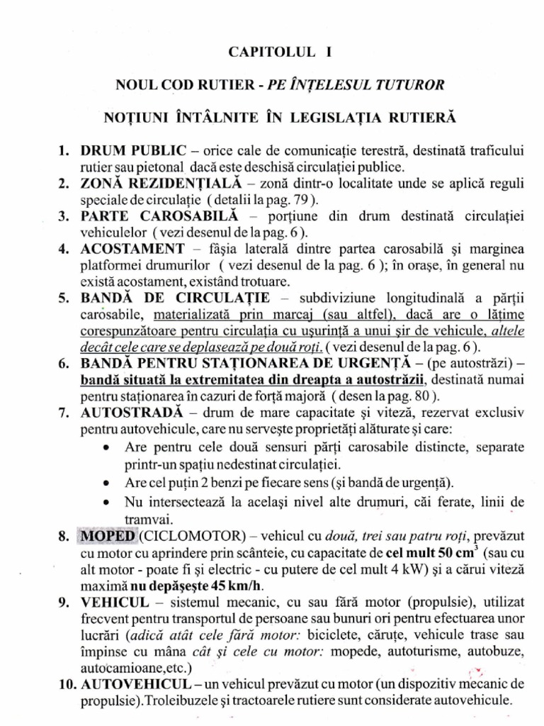 Codul Rutier Pe Intelesul Tuturor - Soferie | PDF