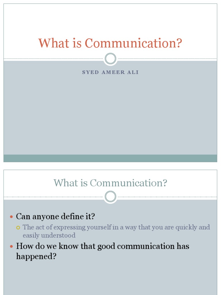 What Is Communication | PDF | Nonverbal Communication | Body Language