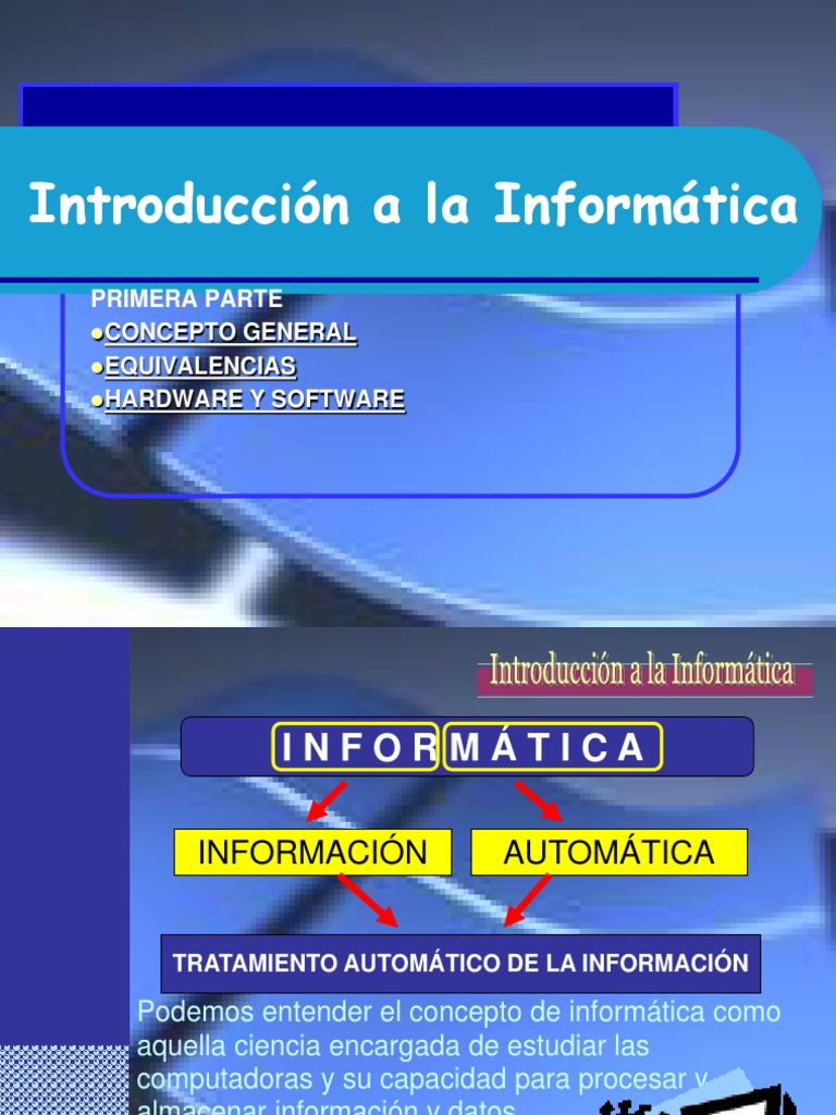 Introducción A La Informatica | PDF