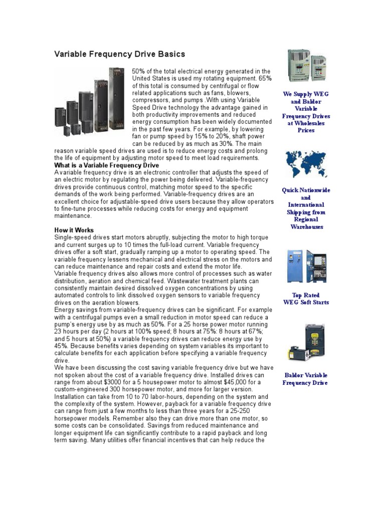 Variable Frequency Drive Basics | PDF | Power Inverter | Transmission ...