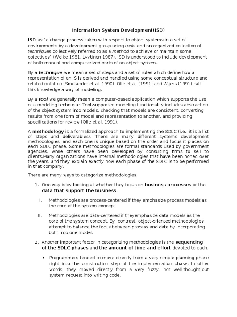 Information System Development | PDF | Software Development Process ...