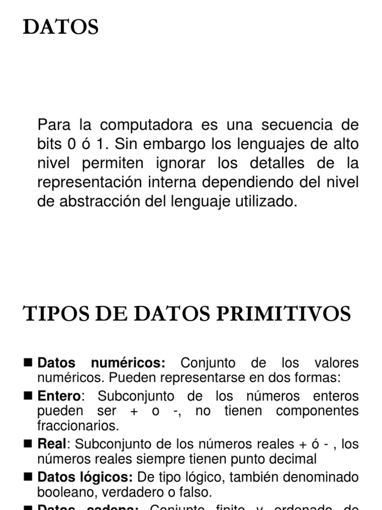 Tipos de Variables | PDF | Variable (informática) | Tipo de datos