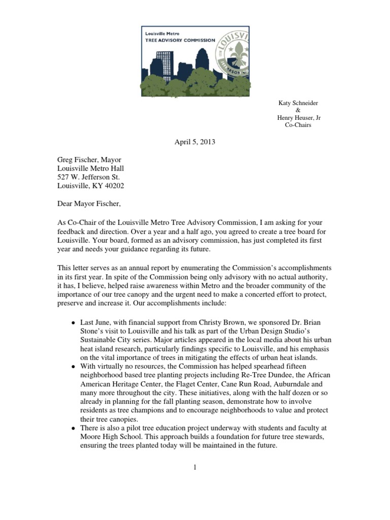 Katy Schneider & Henry Heuser, JR Co-Chairs | PDF | Committee | Louisville