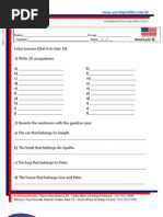 Entrance Test For Grade 1 | PDF