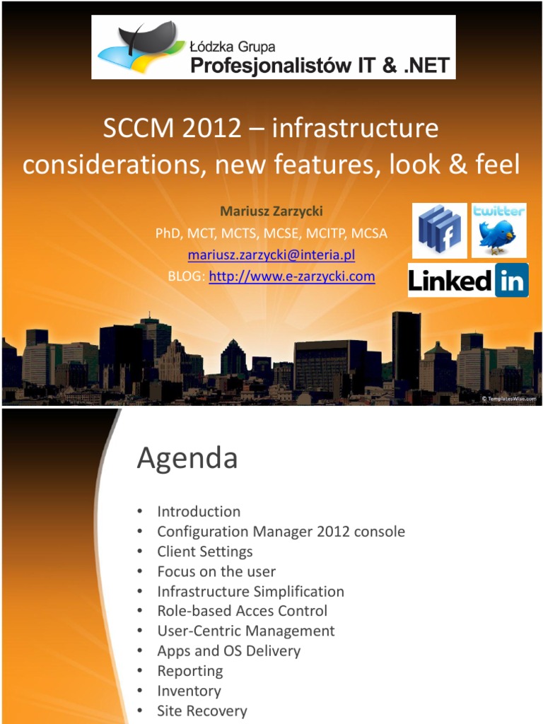 SCCM 2012 - Infrastructure Considerations, New Features, Look | PDF ...