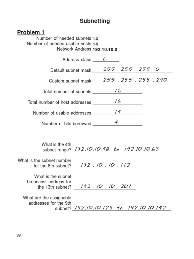 Subnetting Problem 1 | PDF | Ip Address | Router (Computing)